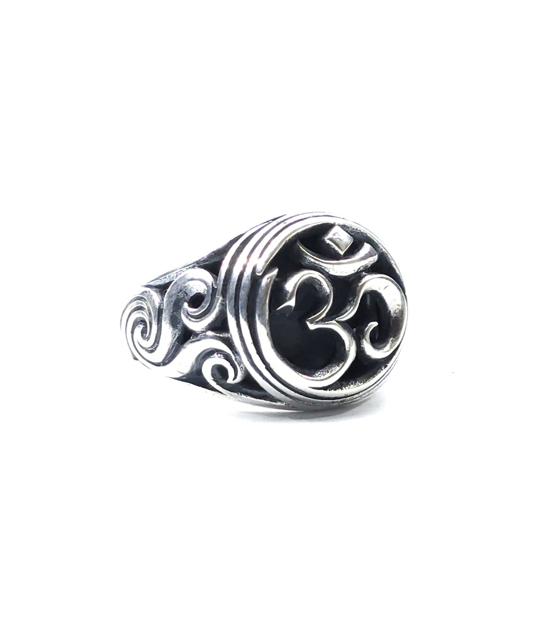 Hindu Mens Ring, Om Symbol, Handmade Jewelry. - Etsy