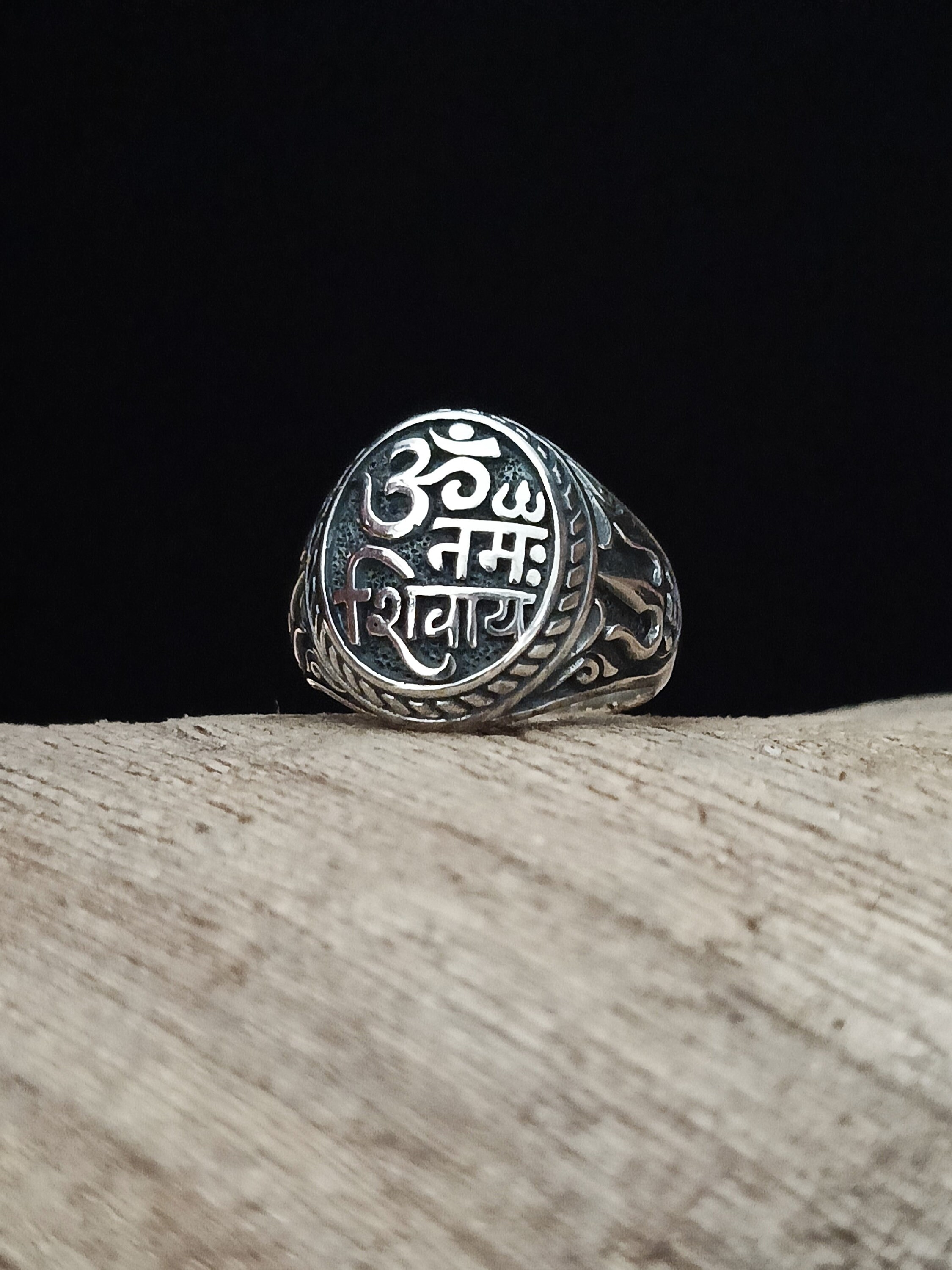 Shiva Blessing Sanskrit Ring Handcrafted Silver Om Namah - Etsy