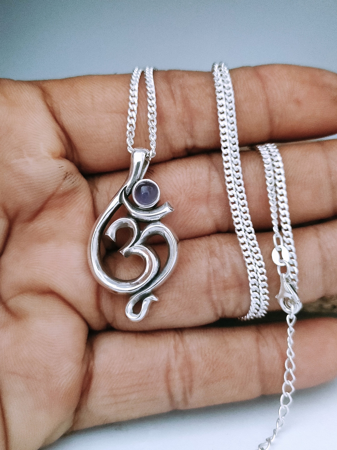 Men's Hindu Necklace, Om Pendant, Handwork Jewelry, Gifts Necklace - Etsy
