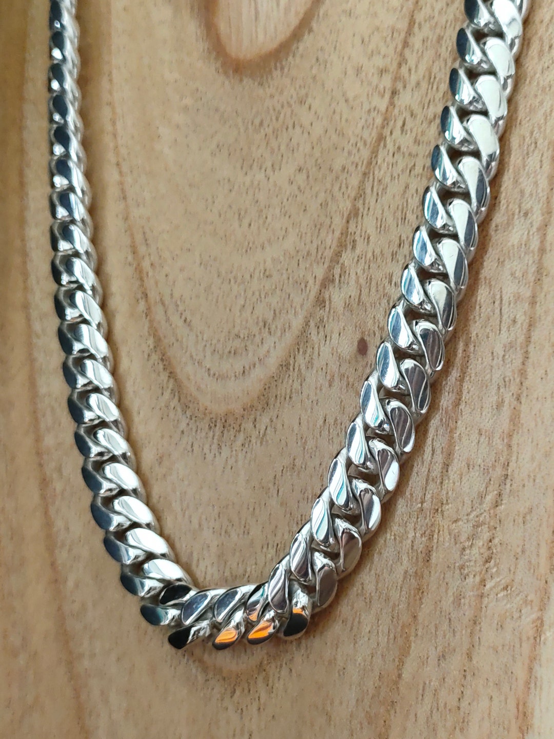 14 Mm Curb Chains, 999 Silver Chain, Men's Silver Necklace. - Etsy