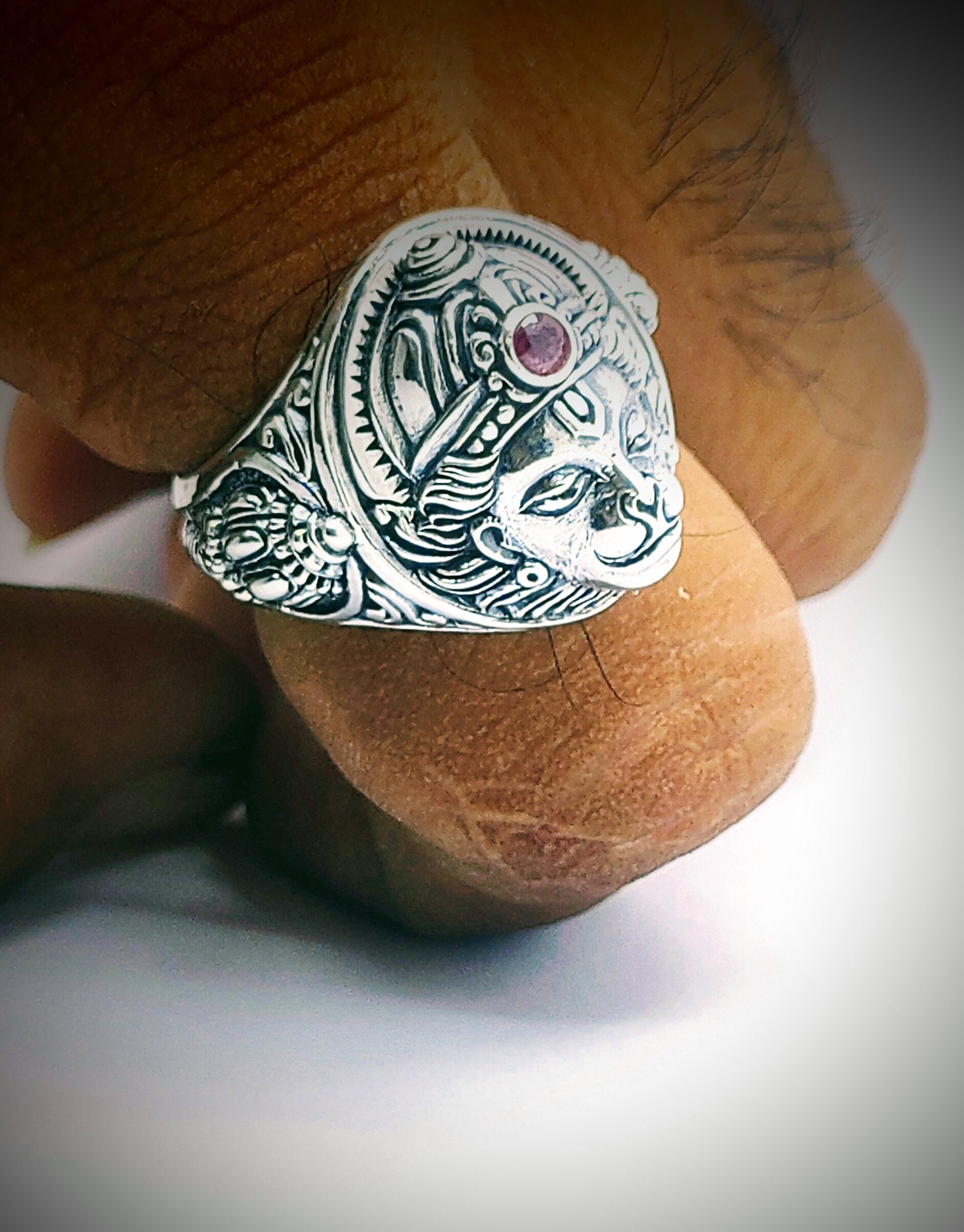 Hanuman Hindu Silver Ring Handmade Jewelry Personalized - Etsy