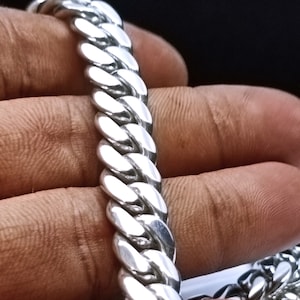 14 Mm Curb Chains, 999 Silver Chain, Men's Silver Necklace. - Etsy