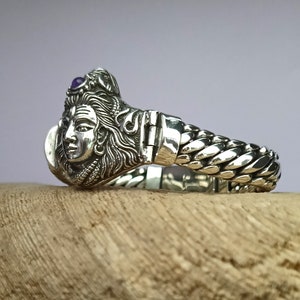 Lord Shiva, Hindu Silver Bracelet, Handmade Silver Chain, Personalized ...