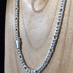 6 Mm 999 Silver Necklace, Figaro Chains Silver, Bali Handmade Silver ...
