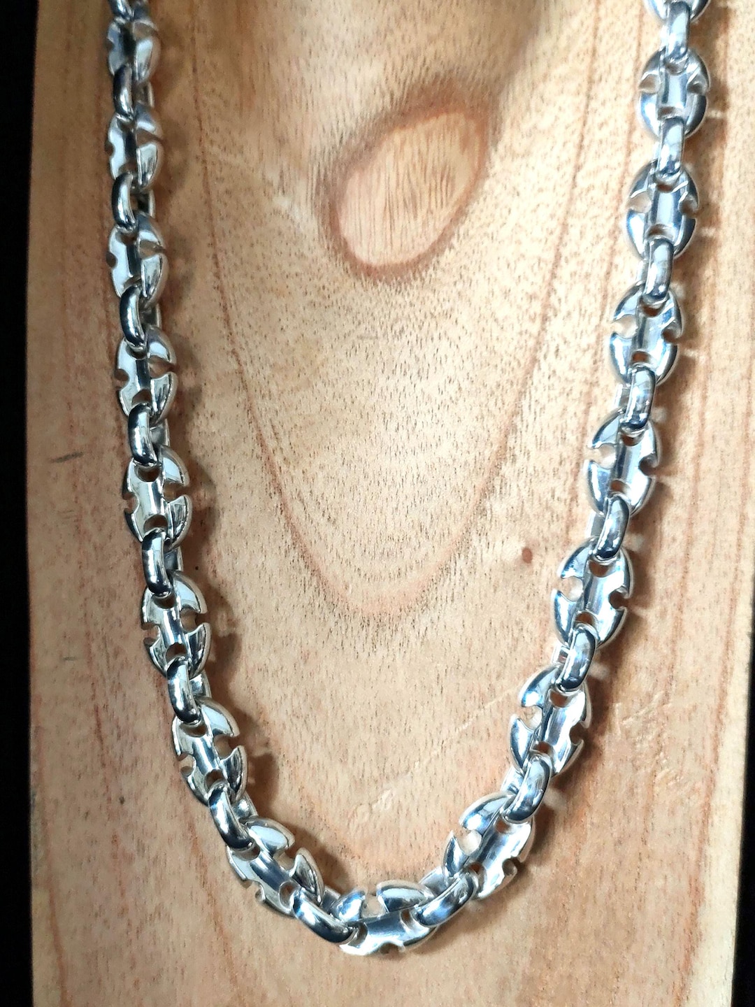 13 Mm Anchor Necklace, Men's Silver Bracelet, 999 Silver Chain, Men's ...