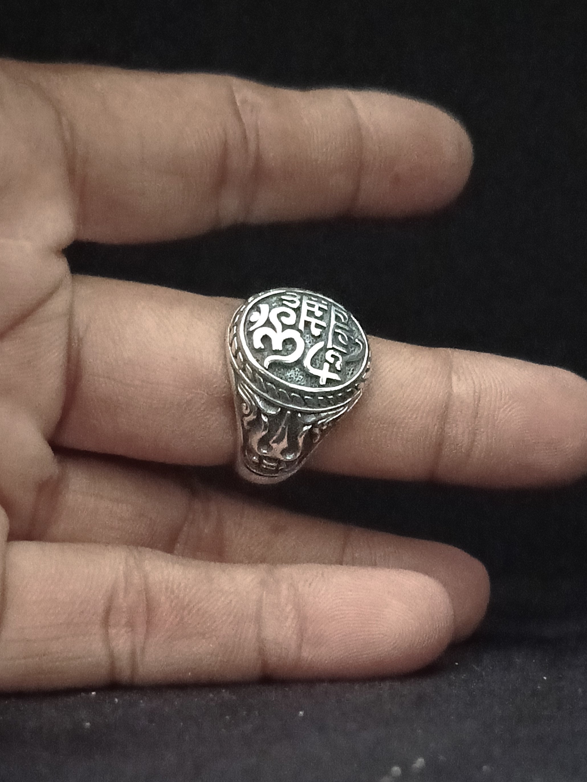 Shiva Blessing Sanskrit Ring Handcrafted Silver Om Namah - Etsy