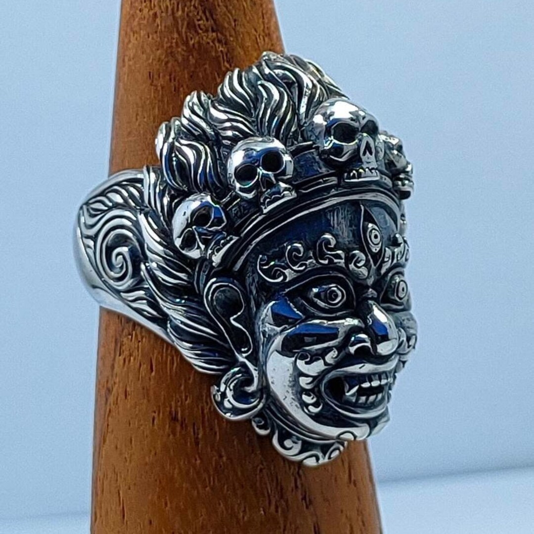 Buddha Ring, Mahakala Silver, Tibetan Mens Ring, Handmade Jewelry. - Etsy