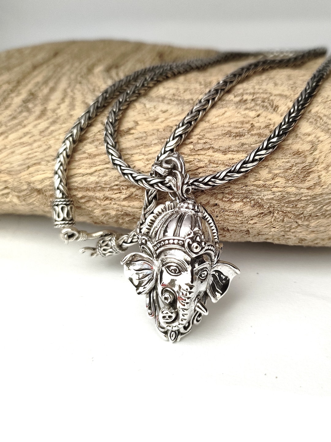 Ganesha Necklace Pendant, Rope Chains, Hindu Jewelry. - Etsy