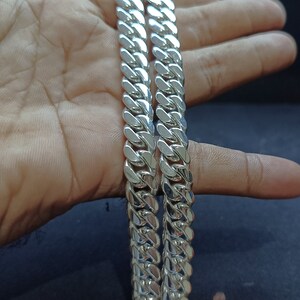 14 Mm Curb Chains, 999 Silver Chain, Men's Silver Necklace. - Etsy
