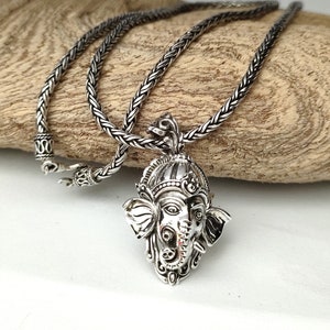 Ganesha Necklace Pendant, Rope Chains, Hindu Jewelry. - Etsy