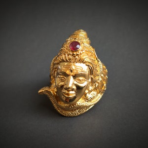 Shiva Ring Silver, Hindu Jewelry, Handmade Gifts. - Etsy