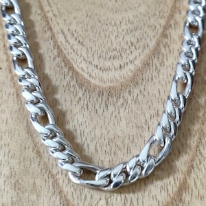 6 Mm 999 Silver Necklace, Figaro Chains Silver, Bali Handmade Silver Necklace. - Etsy