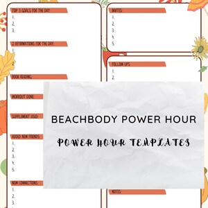 Beachbody Coach Power Hour Sheets Bundle - Etsy