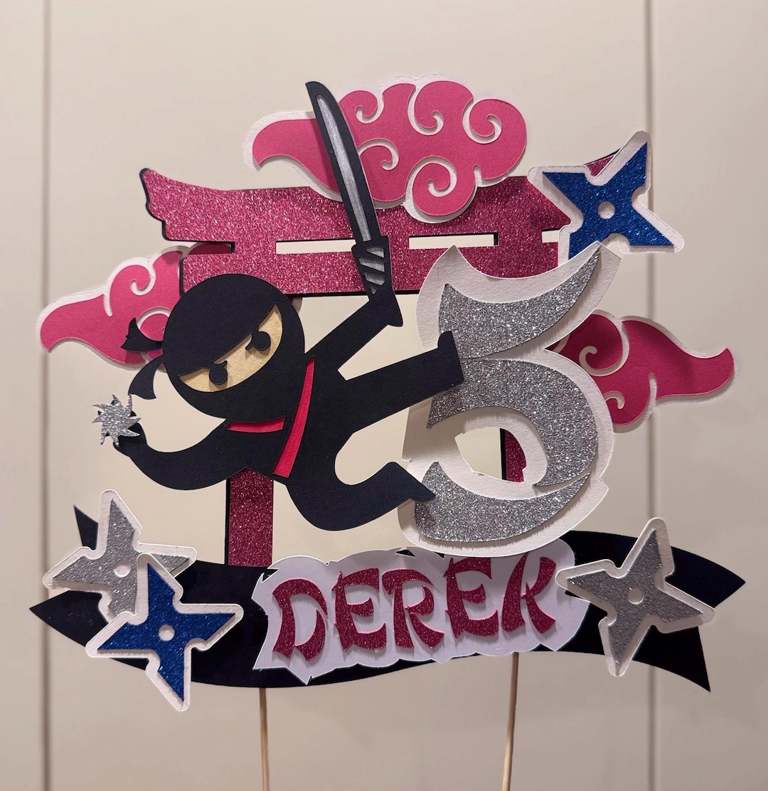 Ninja Birthday Cake Topper - Etsy