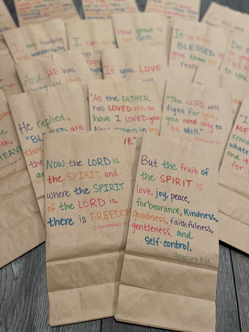 Biblical Scripture Verse Lunchbags - Etsy