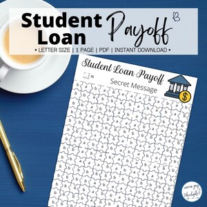 Student Loan Payoff Printable Tracker, Debt Payoff Printable Goal ...