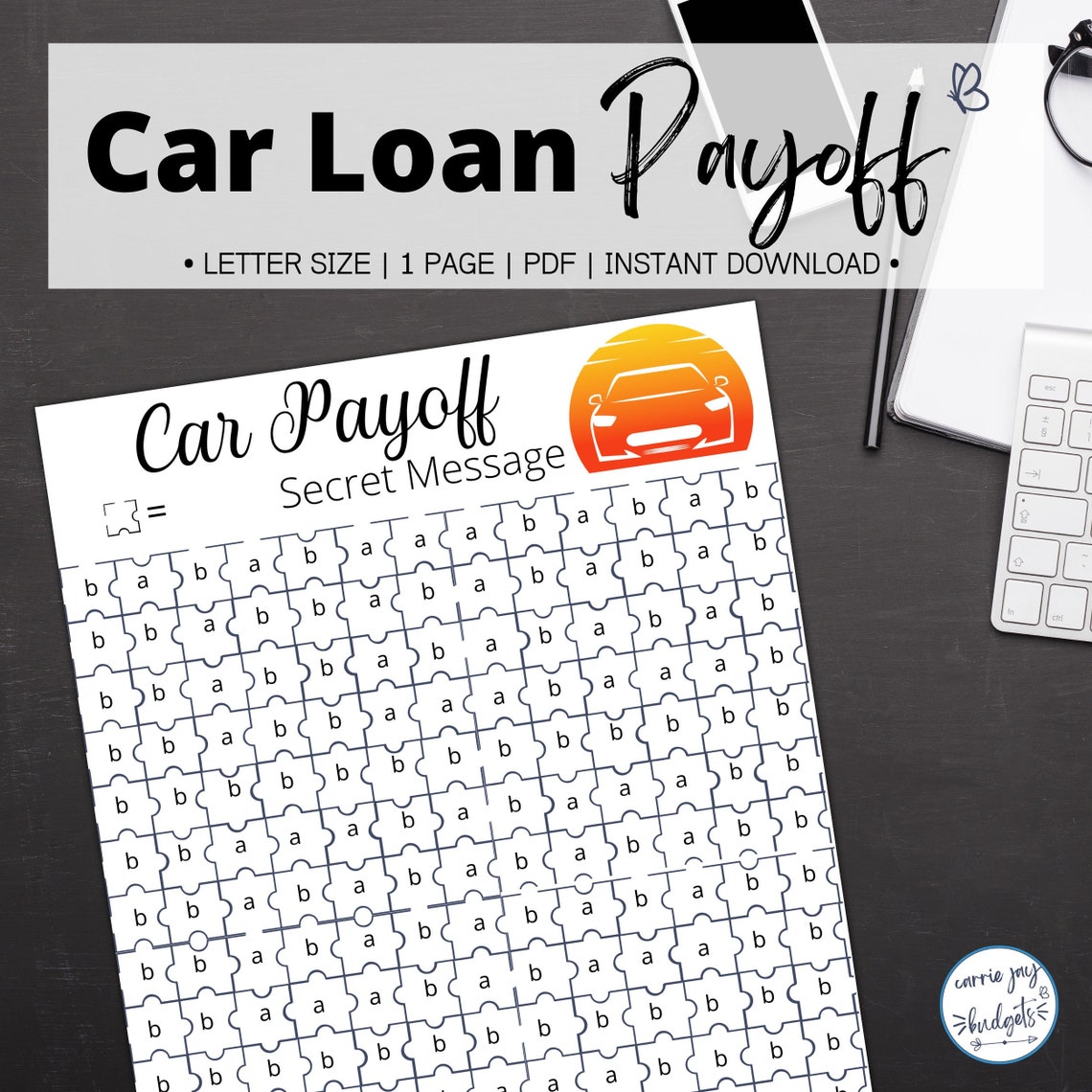 Car Debt Payoff Tracker Car Payoff Printable Loan Payoff - Etsy