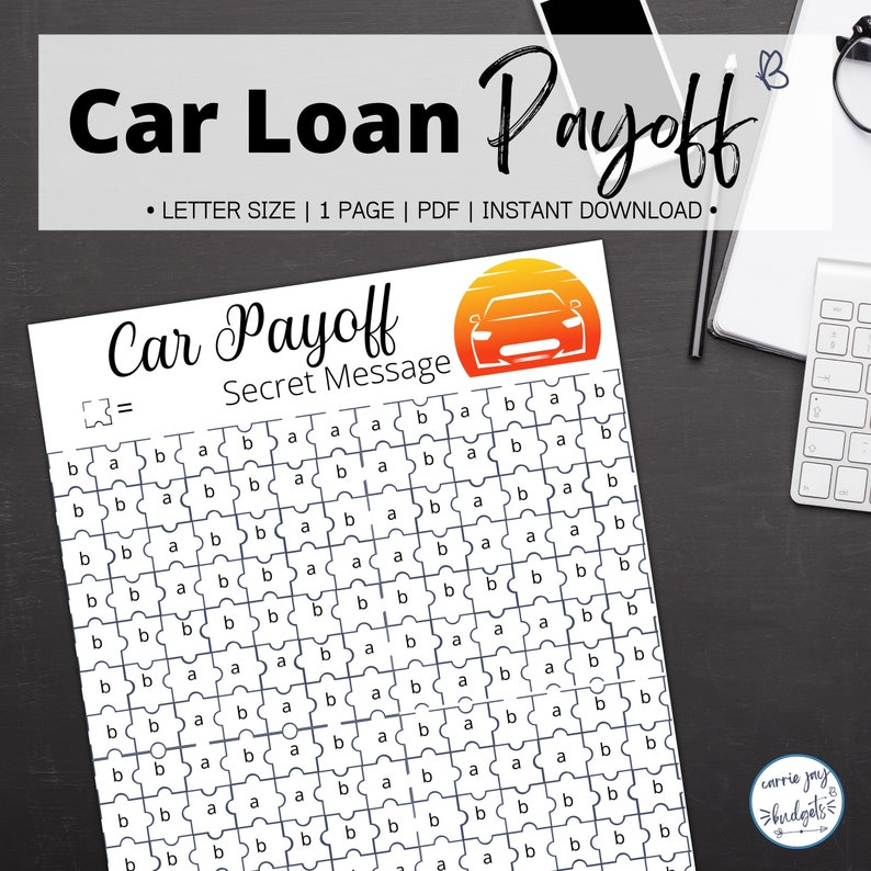 Car Debt Payoff Tracker, Car Payoff Printable, Loan Payoff, Debt ...