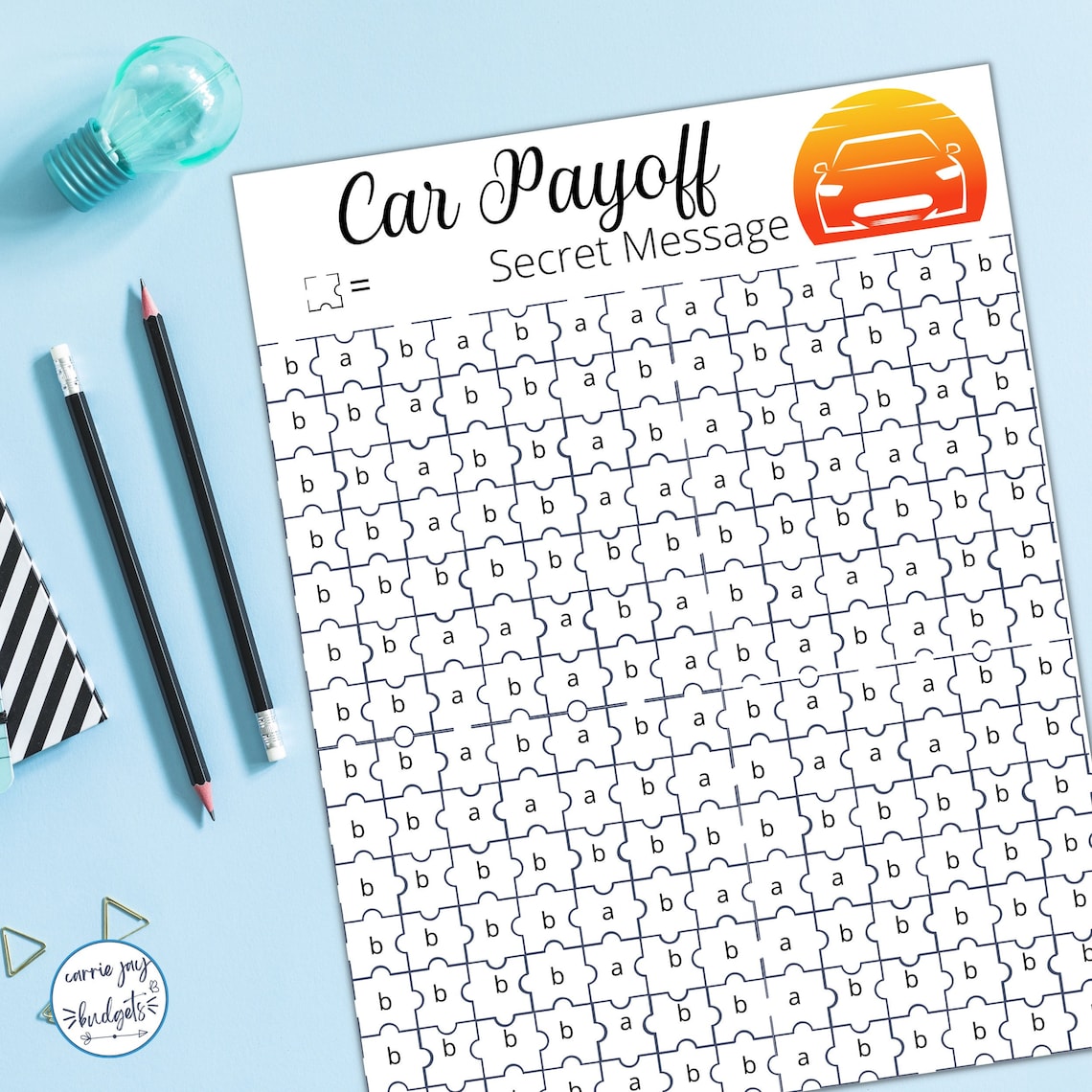 Car Debt Payoff Tracker, Car Payoff Printable, Loan Payoff, Debt ...