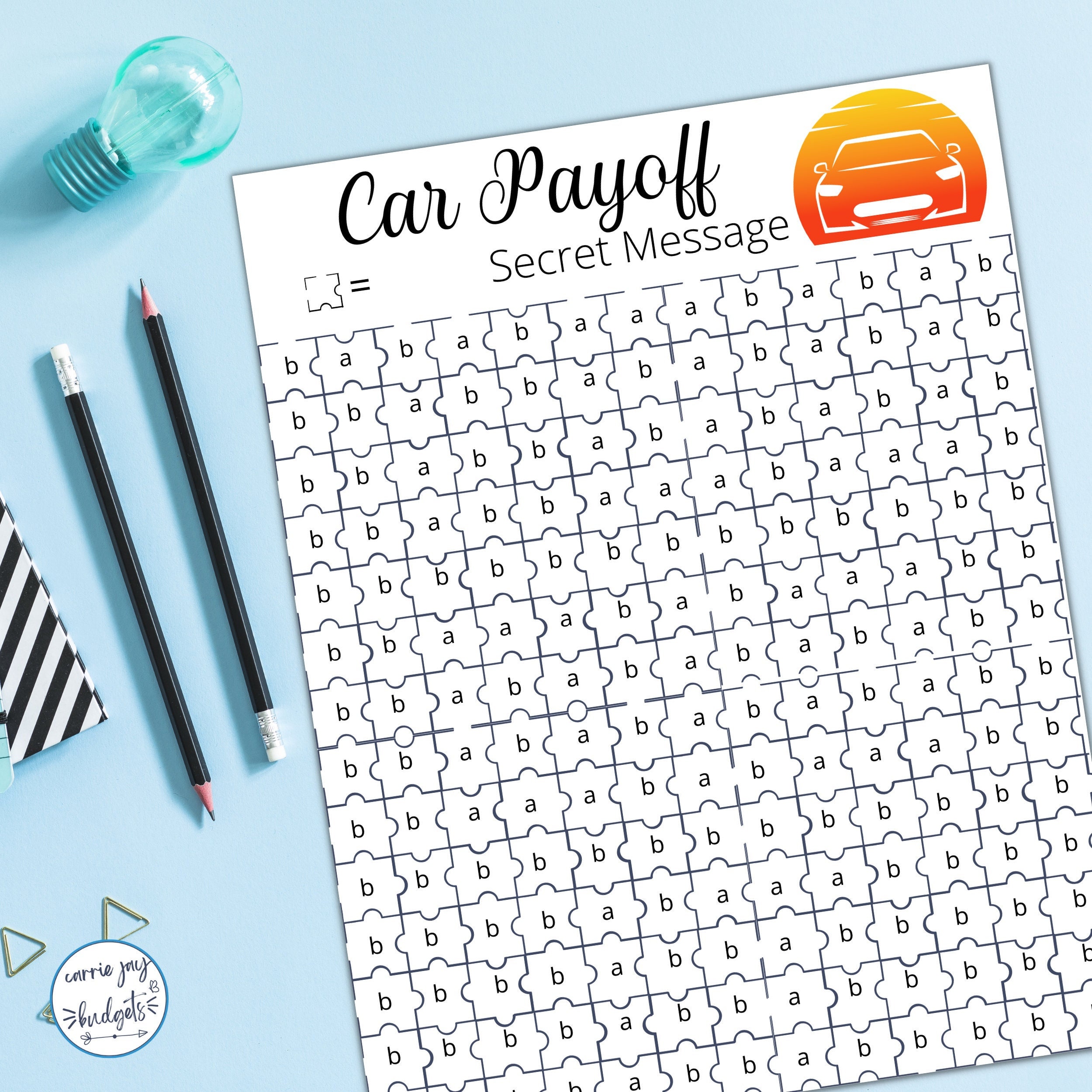 Car Debt Payoff Tracker Car Payoff Printable Loan Payoff - Etsy