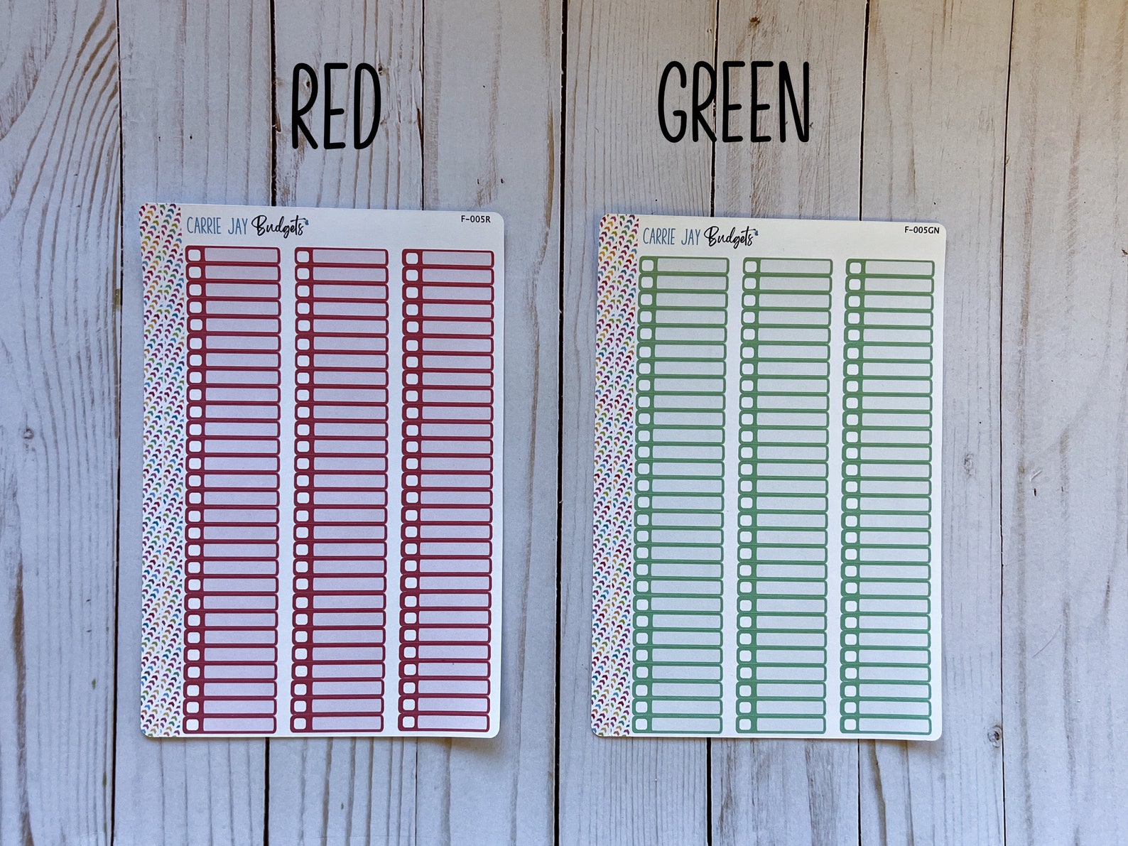 SET OF 5 Budget Expense Tracker Labels Planner Stickers - Etsy