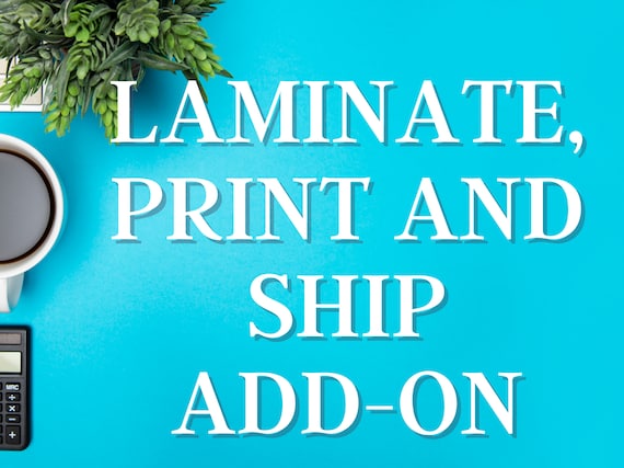 Laminate Print and Ship Printable Items Add on for up to 4 - Etsy