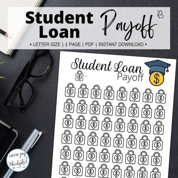 Student Loan Payoff Printable Tracker Printable Goal Money | Etsy
