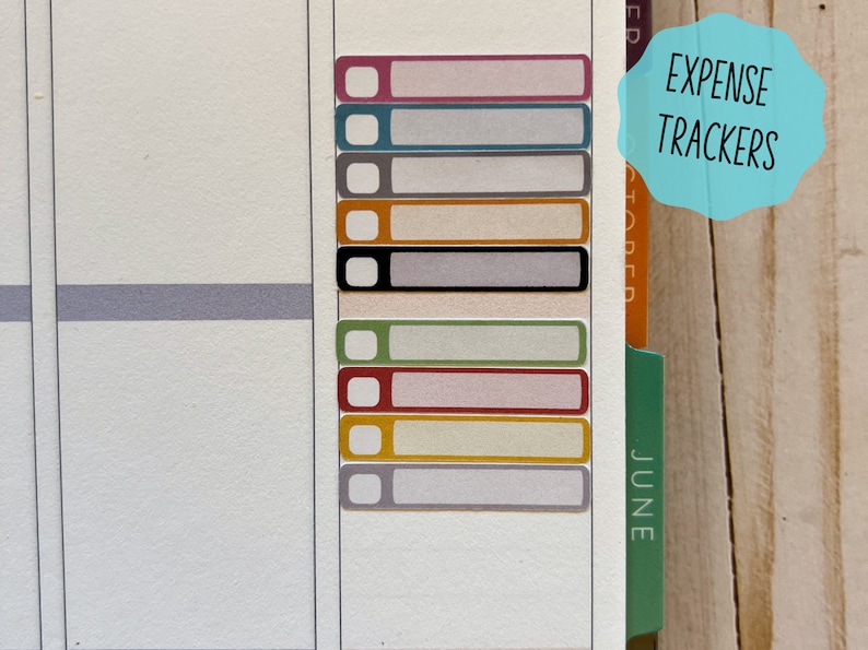 SET OF 5 Budget Expense Tracker Labels | Planner Stickers | Fits Erin ...
