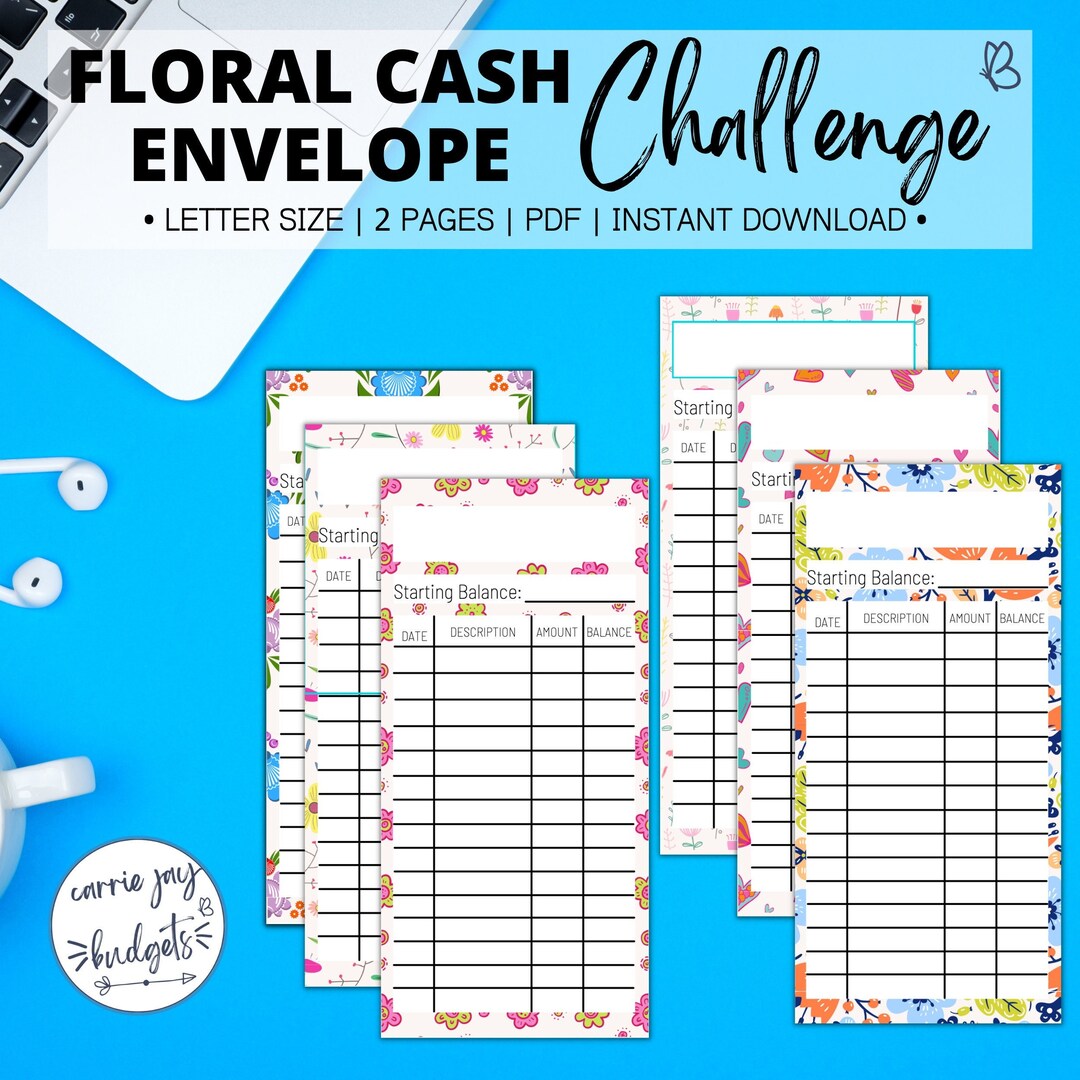 Cash Envelope Tracker Printable, Cash Envelope Insert, Budget Insert ...