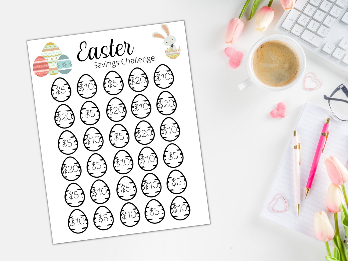 30 Day Easter Savings Challenge Printable Goal and Guide - Etsy