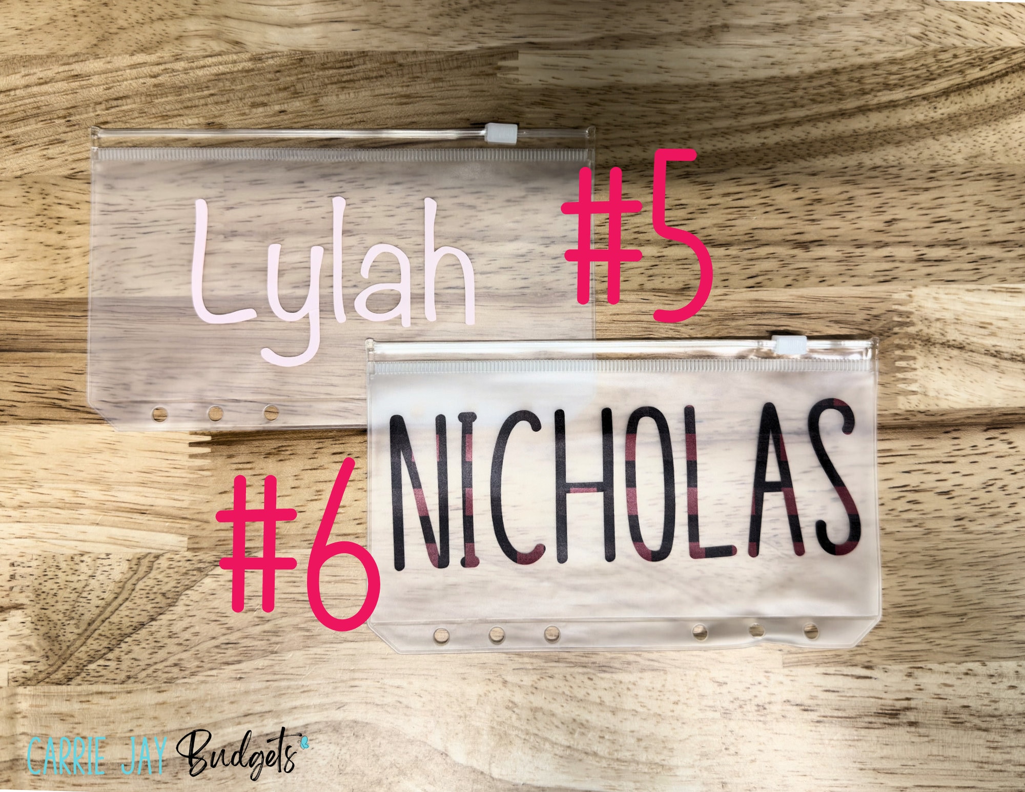 Custom Cash Envelope Labels and Zipper Envelopes | A6 Cash Labels ...