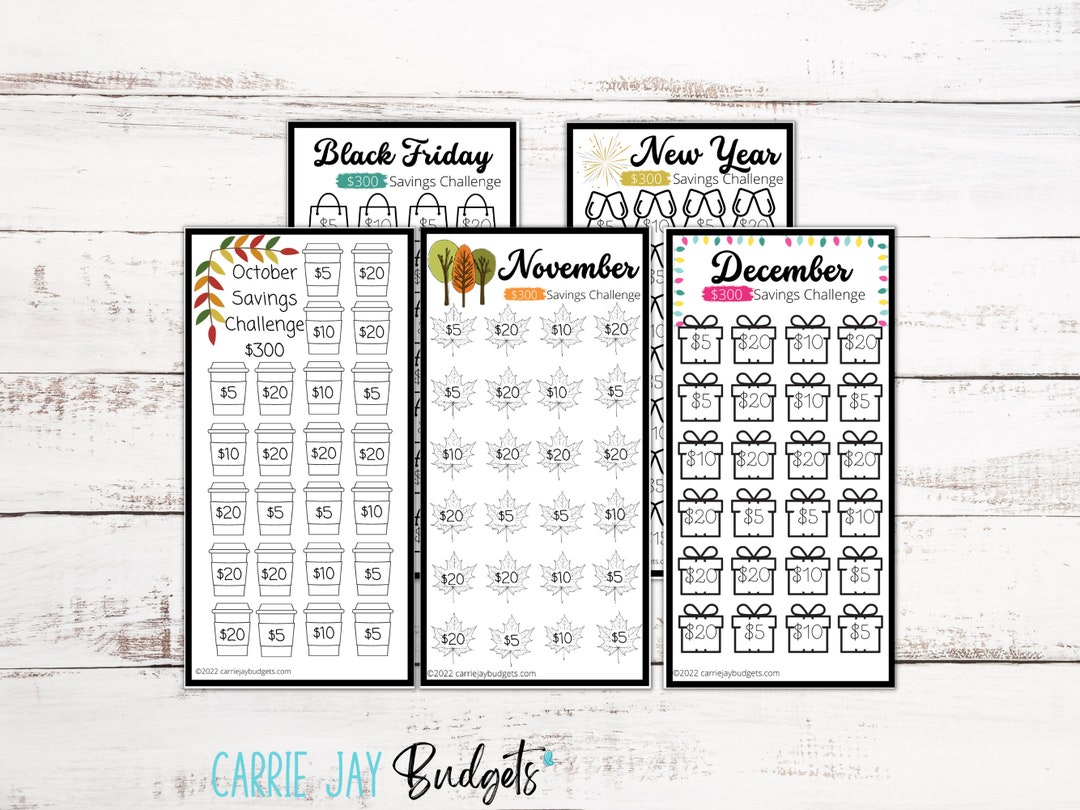 Holiday Savings Trackers for Winter | Fits A6 Budget Binders | Savings ...