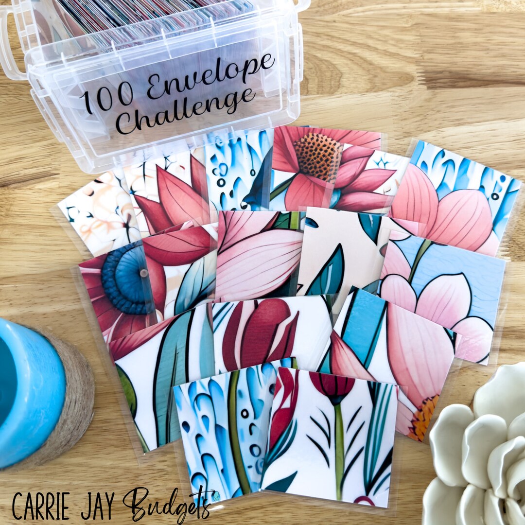 100 Envelope Challenge Box Money Saving Challenge 100 Envelope ...