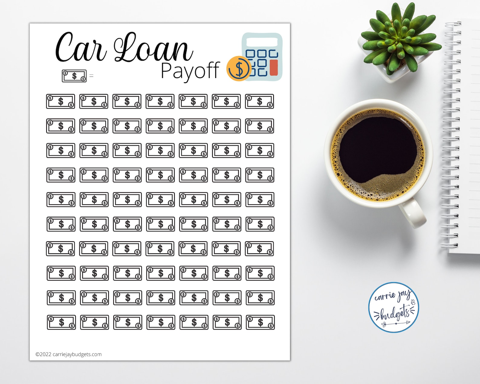 Car Payoff Printable Tracker Vehicle Printable Goal Money - Etsy