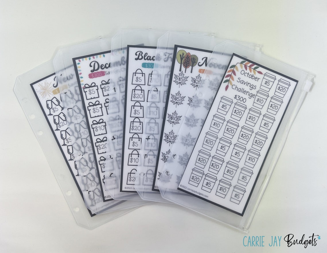 Holiday Savings Challenge Starter Set Save 300 Set of 5 - Etsy