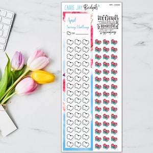 Savings Challenge Bundle Full Sidebar Stickers for All 12 Months ...