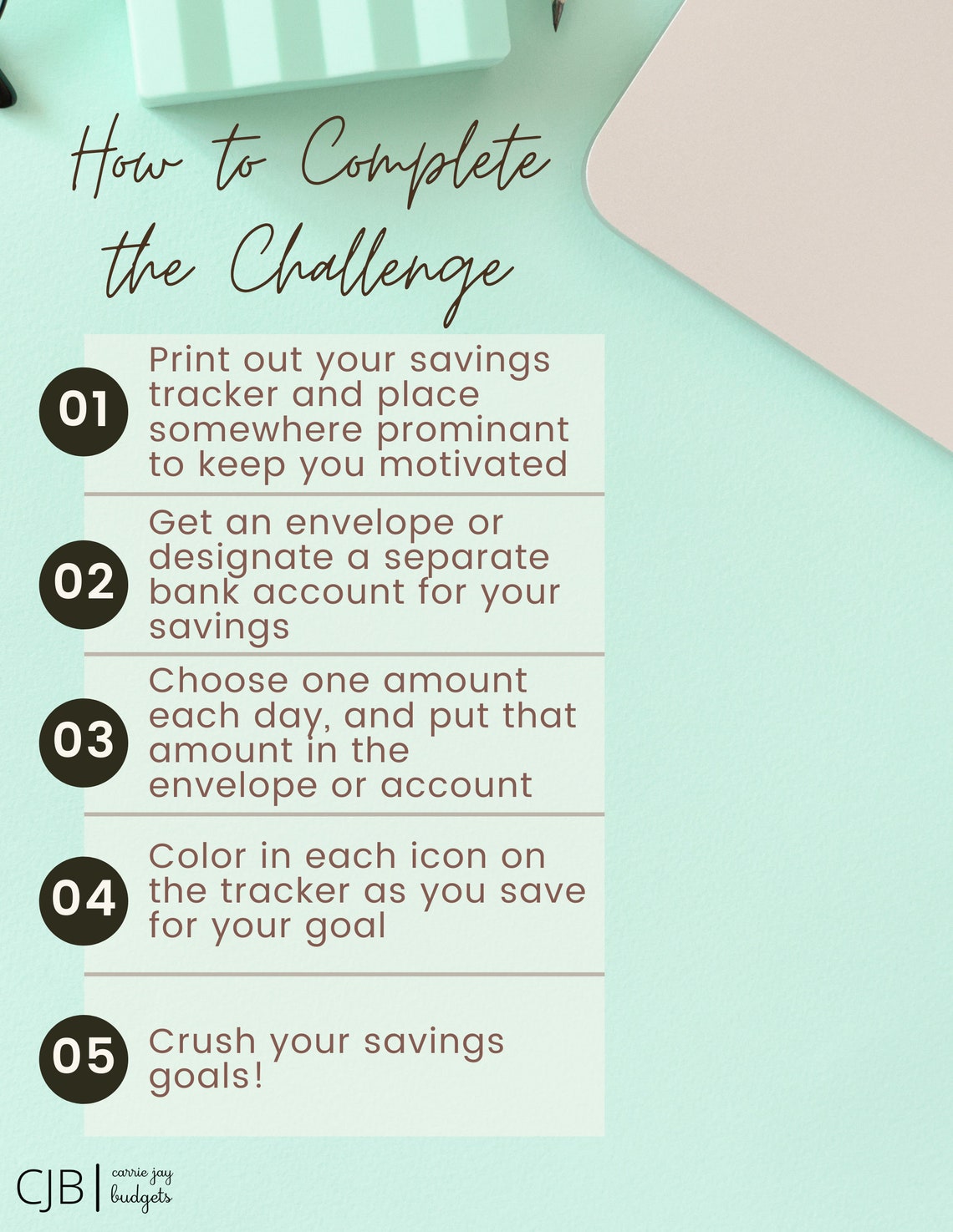 30 Day March Savings Challenge, Printable Goal and Guide, Money ...