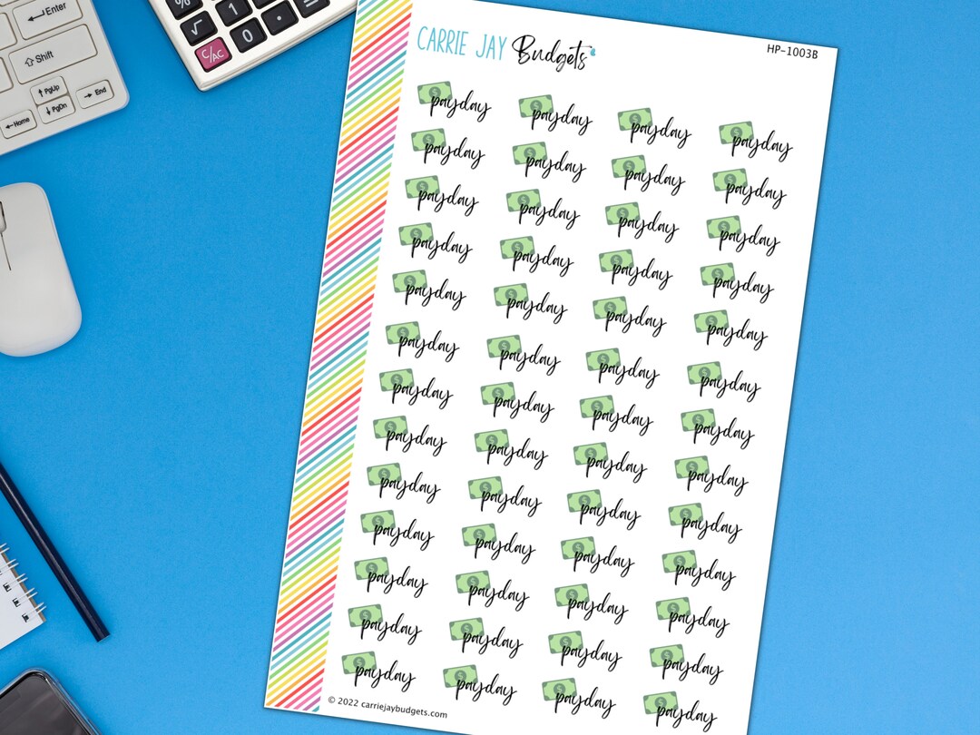 Payday Budget Planner Stickers, Planner Stickers, Fits Erin Condren ...