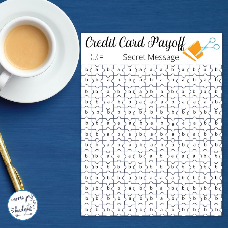 Credit Card Payoff Printable Tracker Debt Payoff Printable - Etsy