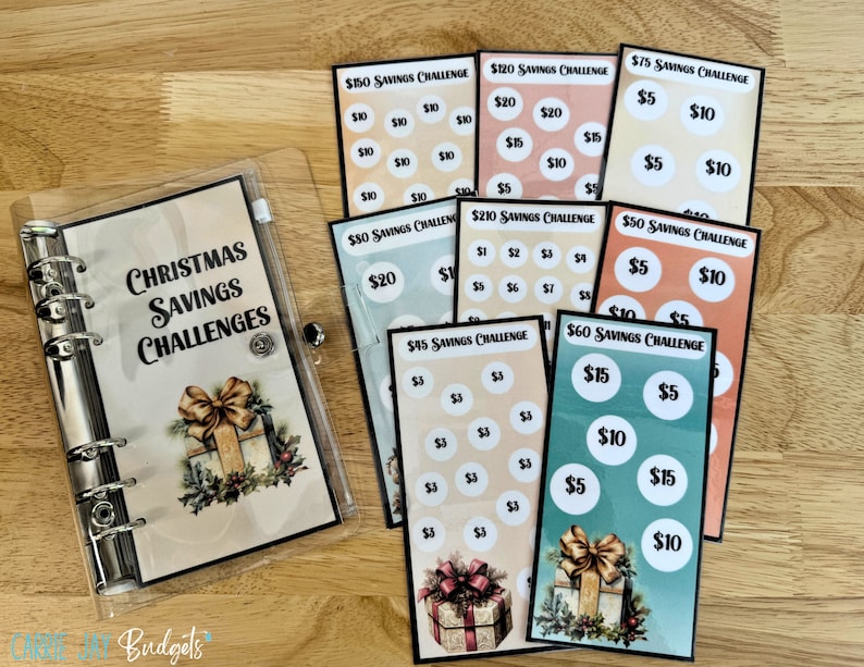 Christmas Savings Challenge Bundle, A6 Cash Budget Binder - Etsy