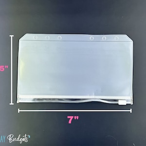 A6 Cash Envelopes | Budget Binder Plastic Envelopes | 6 Hole Zipper ...