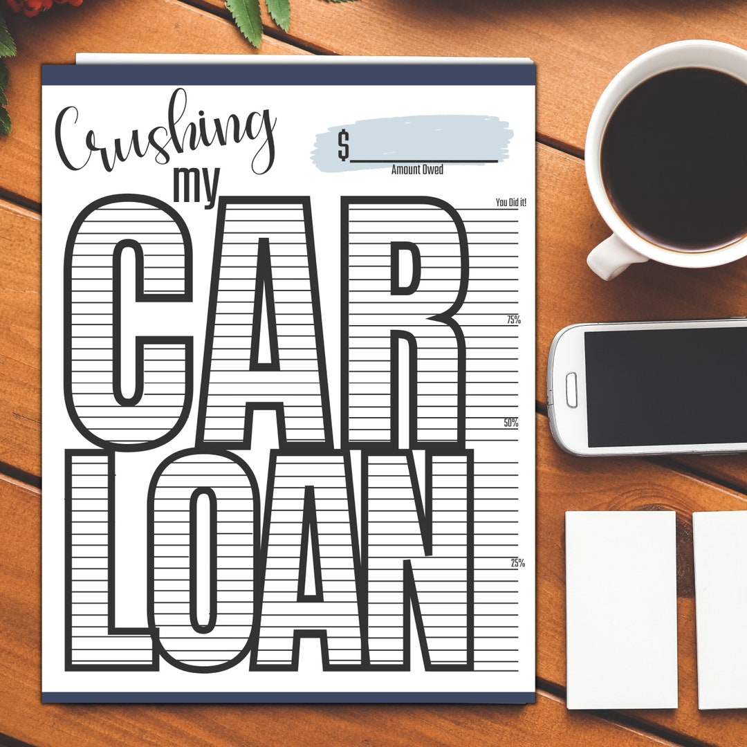 Car Debt Snowball for Paying off Your Auto Loan Debt Tracker - Etsy
