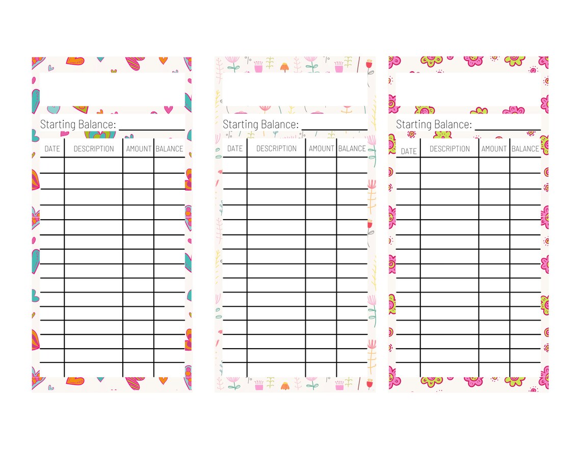 Cash Envelope Tracker Printable Cash Envelope Insert Budget | Etsy