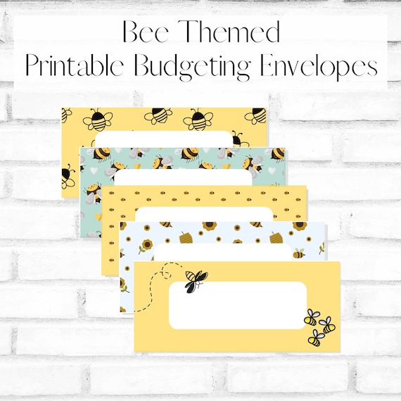 Bee-theme Cash Envelopes Printable Sinking Fund Envelopes - Etsy
