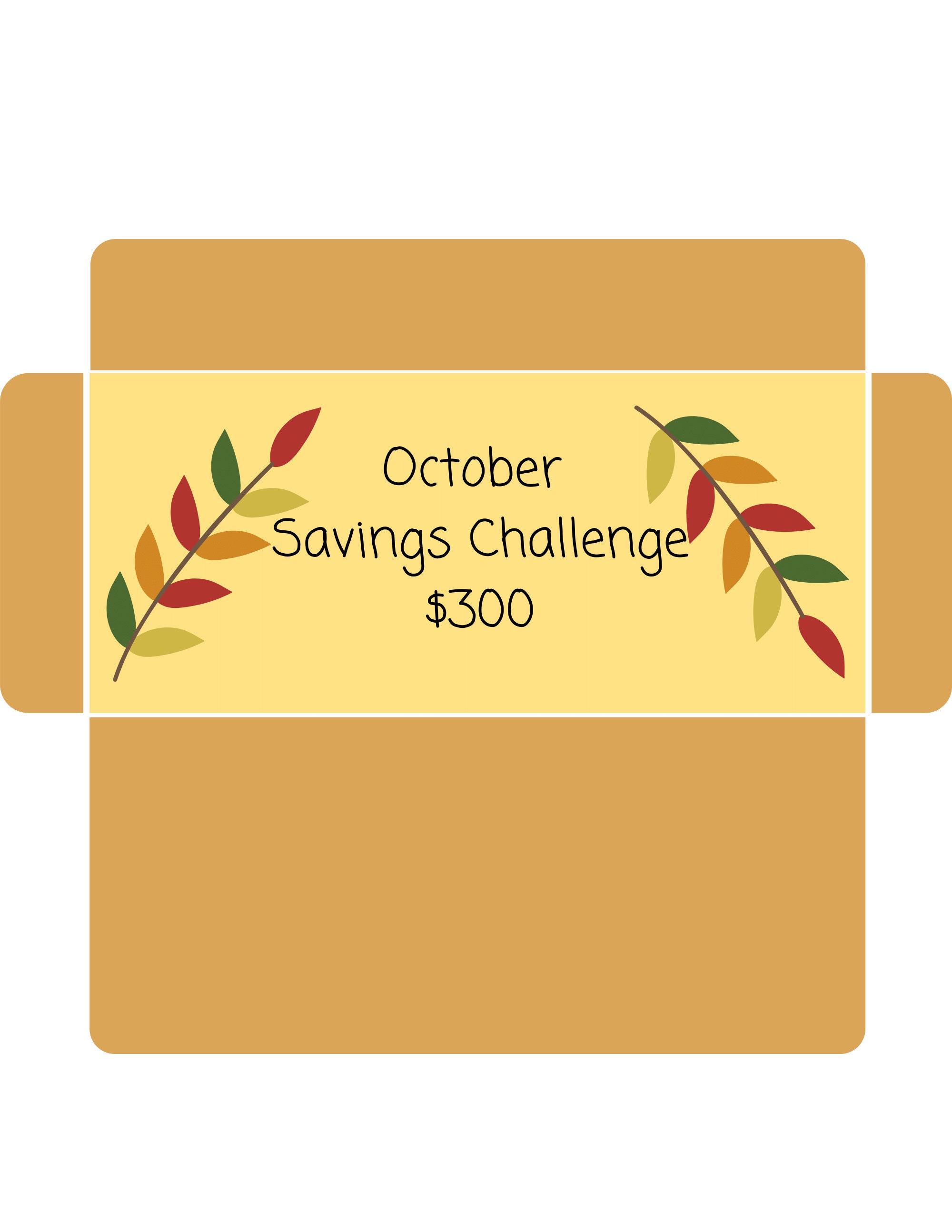 October Savings Challenge Bundle, Fall Printable Savings Tracker, Save ...