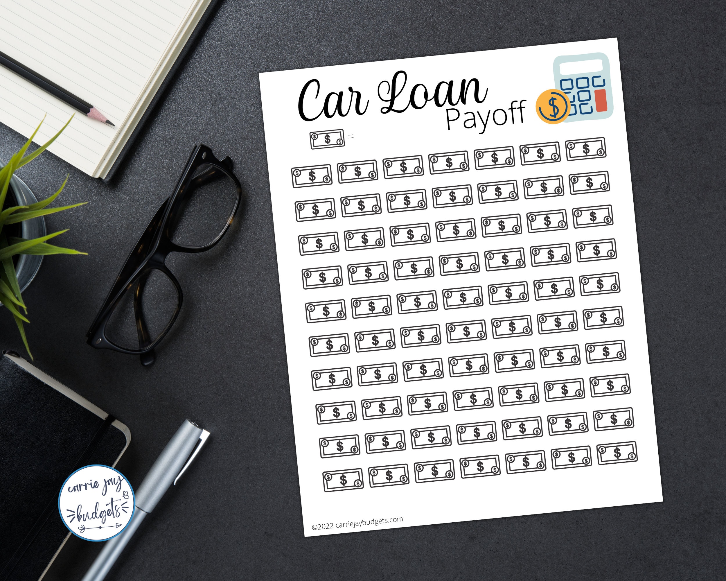 Car Payoff Printable Tracker Vehicle Printable Goal Money - Etsy