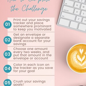 26 Week Savings Challenge, Printable Goal and Guide, Money Savings ...