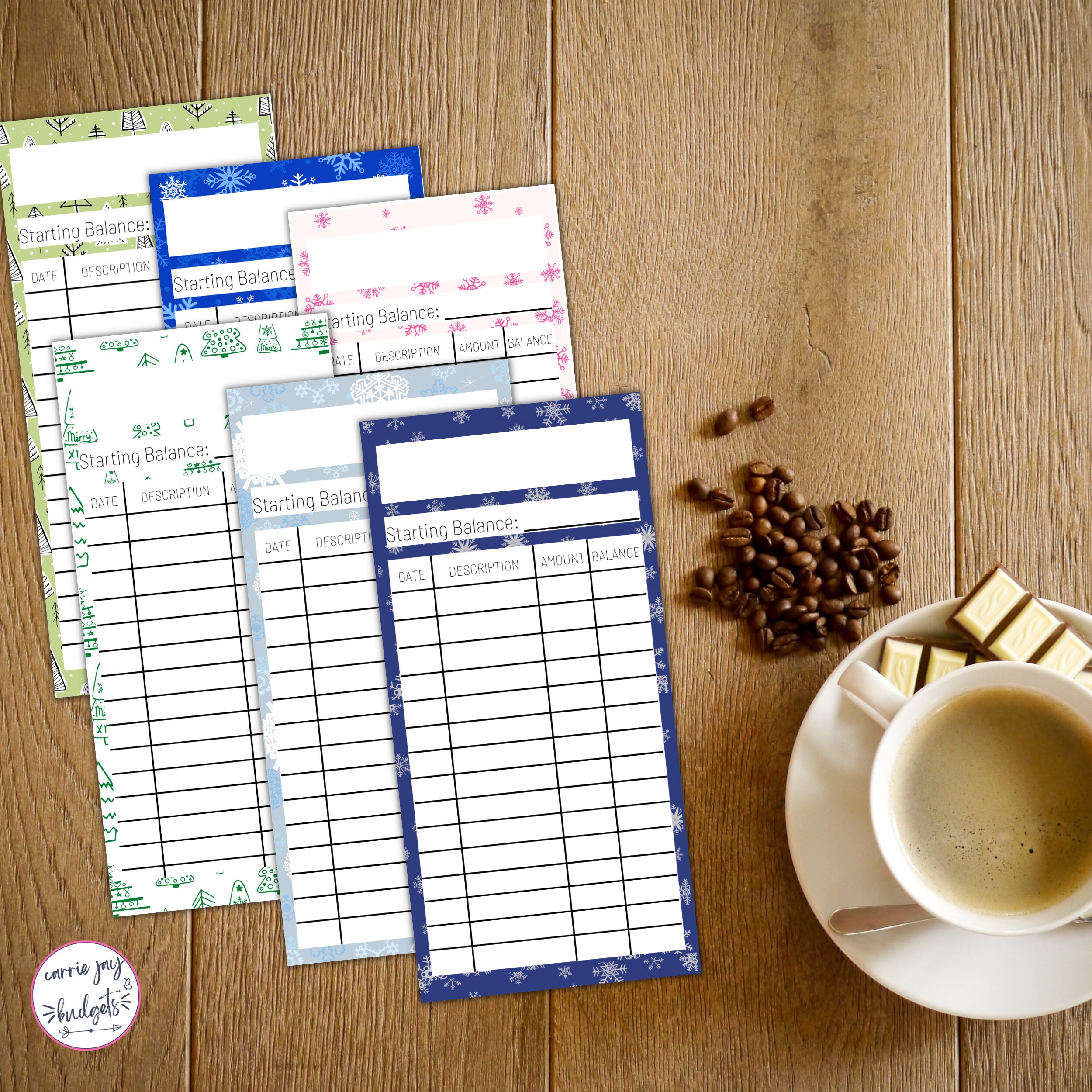 Christmas Cash Envelope Tracker Money Tracker Cash Tracker - Etsy