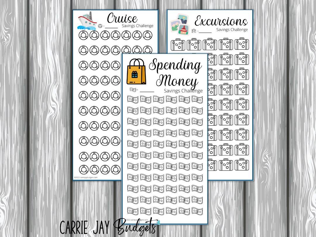 Cruise Savings Challenge Fits A6 Budget Binders With Printable Cash ...