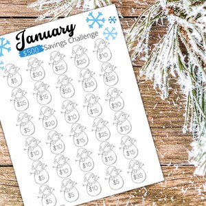 30 Day January Savings Challenge | Save 500 | Printable Goal and Guide ...